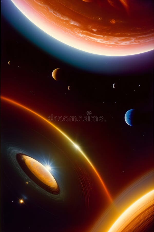 A Group of Planets that are in the Sky. Generative AI Stock Photo ...