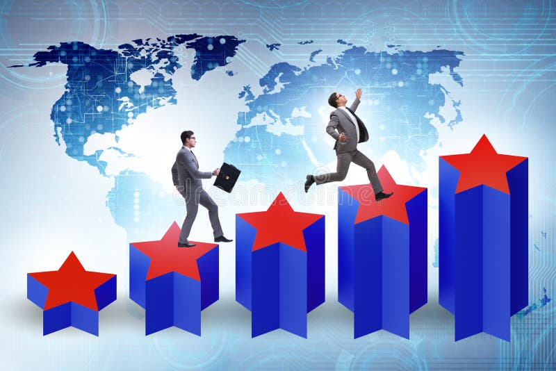 Concept of Growing Satisfaction Levels with Stars Stock Image - Image ...