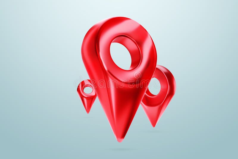 Concept Guidebook, Navigator. Red Location Symbol, Sign or Navigation ...