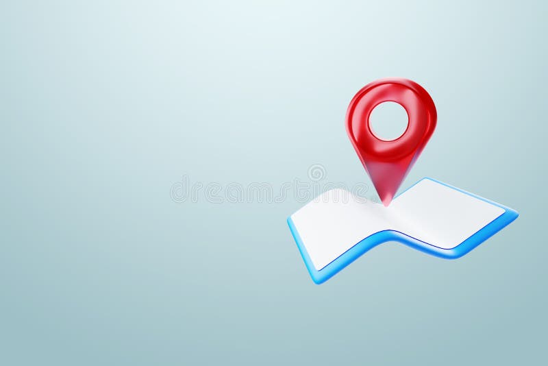 Concept Guidebook, Navigator. Red Location Symbol, Sign or Navigation ...