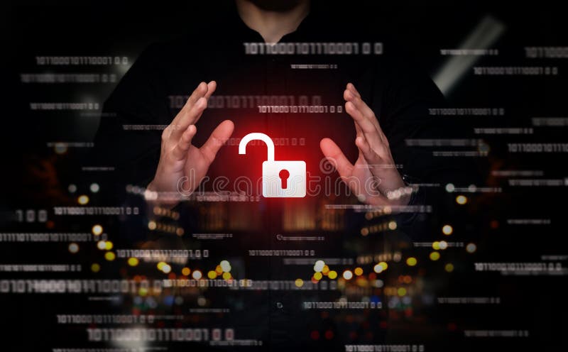 The Concept of Hacking the Security System Stock Illustration ...