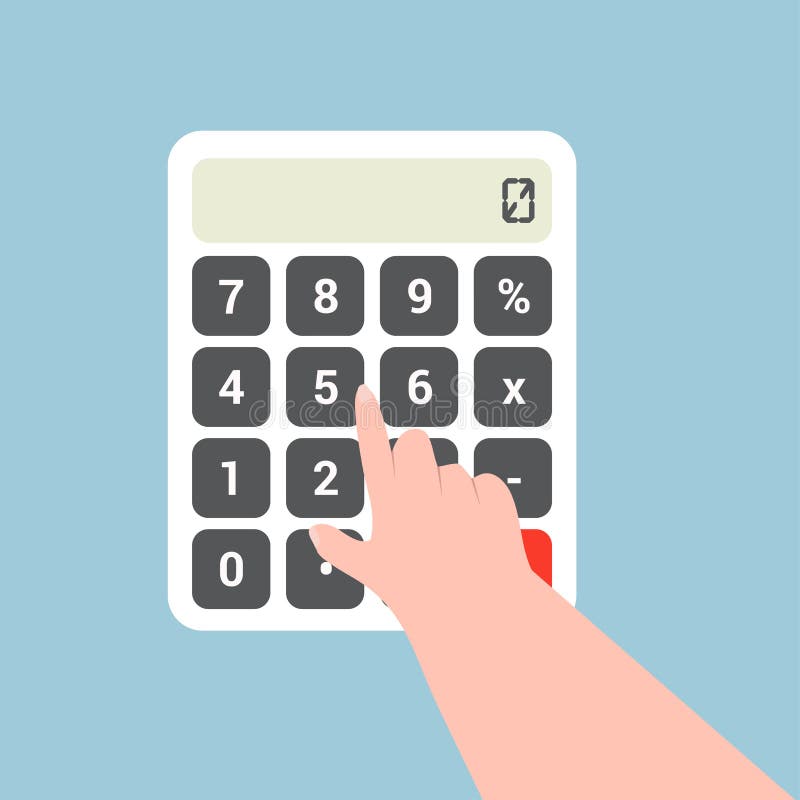 Concept of Hand with Calculator Vector Stock Vector - Illustration of ...