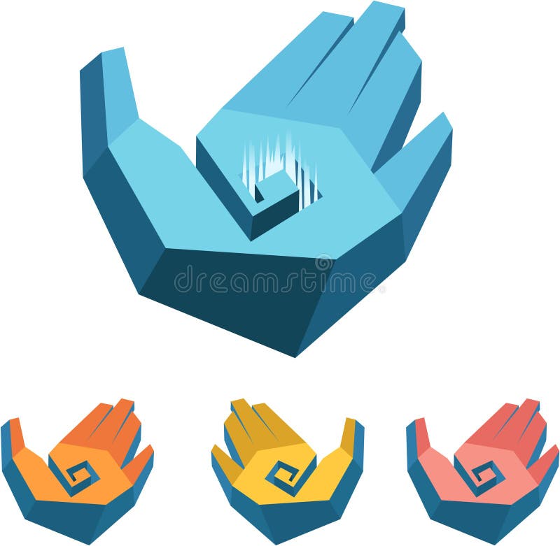 Concept of Hands in Techno Style Stock Vector - Illustration of symbol ...