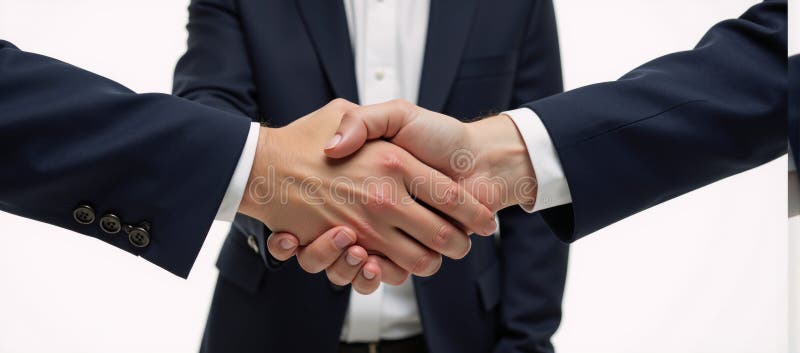 Handshake Against White Backdrop Businessstyle Stock Illustration ...