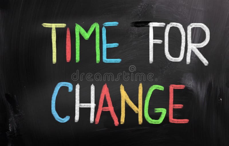 Time for Change Concept Over Blackboard Stock Photo - Image of ...