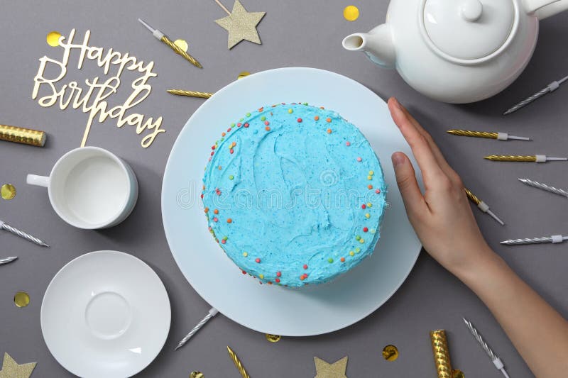 Concept of Happy Birthday, Happy Birthday Cake Stock Image - Image of ...