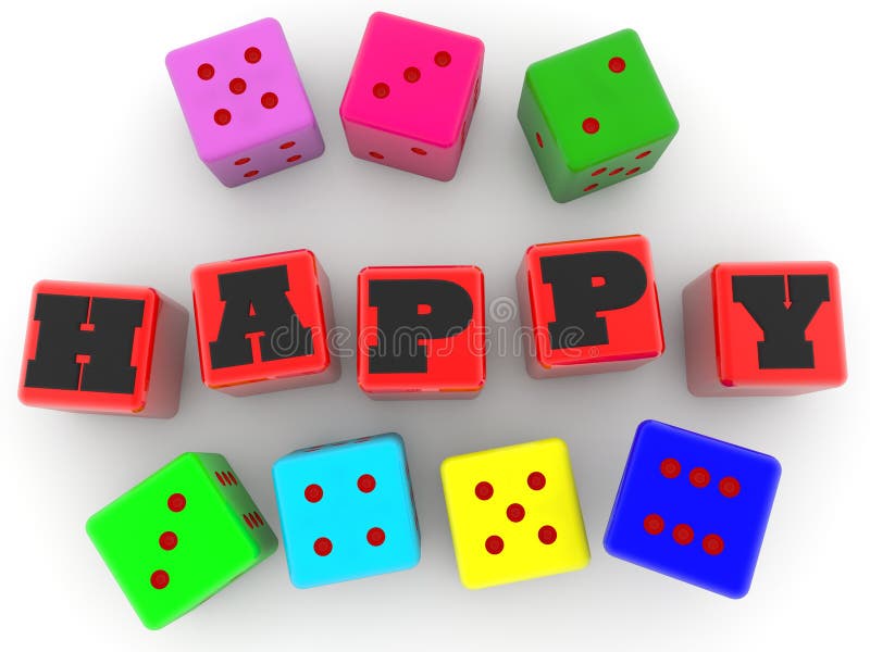 Lucky Happy Dice Stock Illustrations – 4,072 Lucky Happy Dice Stock ...