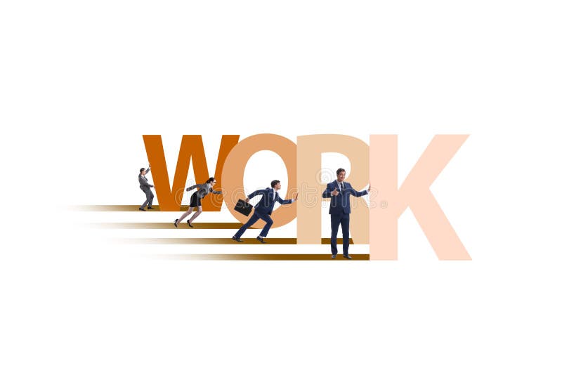 Concept of Hard Work with Business People Stock Image - Image of ...