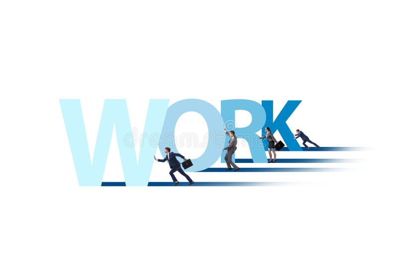 Concept of Hard Work with Business People Stock Image - Image of ...