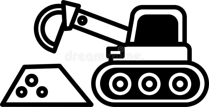 Concept of Hard Work and Determination, As the Machine is Ready To Dig ...