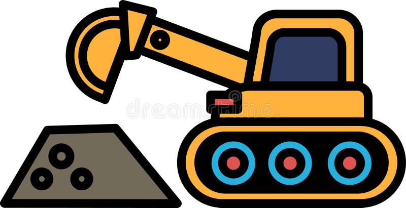 Concept of Hard Work and Determination, As the Machine is Ready To Dig ...