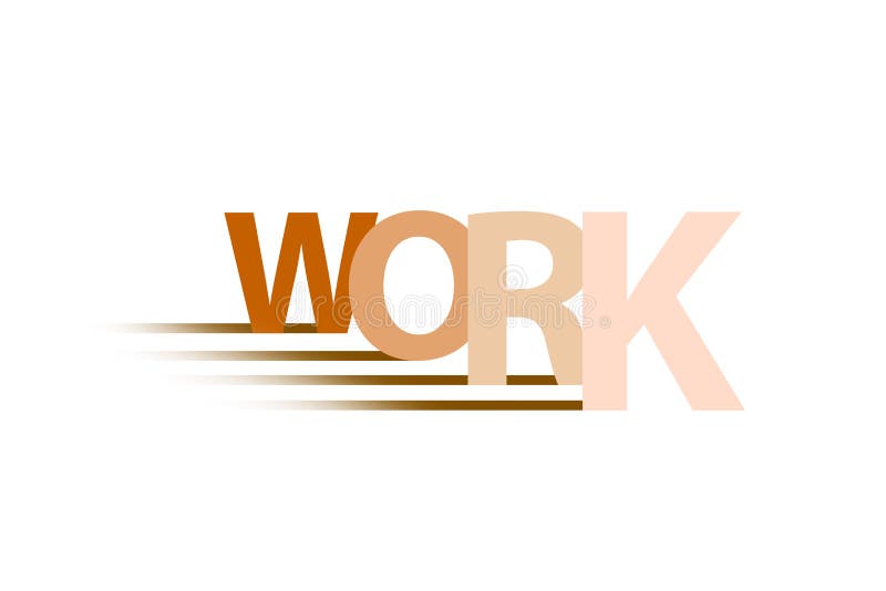 Concept of Hard Work with Letters Stock Illustration - Illustration of ...
