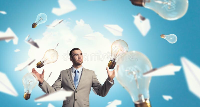Concept of Having Many Ideas Stock Photo - Image of opportunity, robot ...