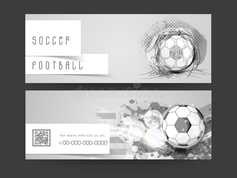 Concept of Header for Football Match. Stock Illustration - Illustration ...