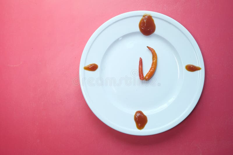 The Concept of Healthy Food Clock on a Plate. Stock Image - Image of ...