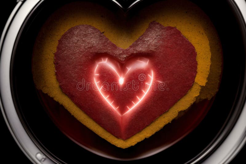 A Heart Shaped Cookie on Top of a Washing Machine. Generative AI Stock ...