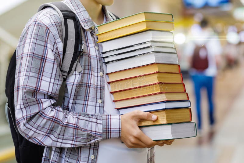 Heavy Study Load in Backpack Stock Photo - Image of educational ...