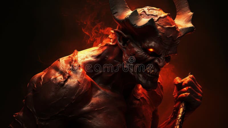 The Concept of Hell and the Devil Stock Illustration - Illustration of ...
