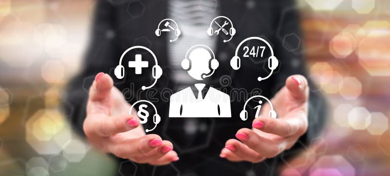 Concept of help desk stock image. Image of conversation - 182561517