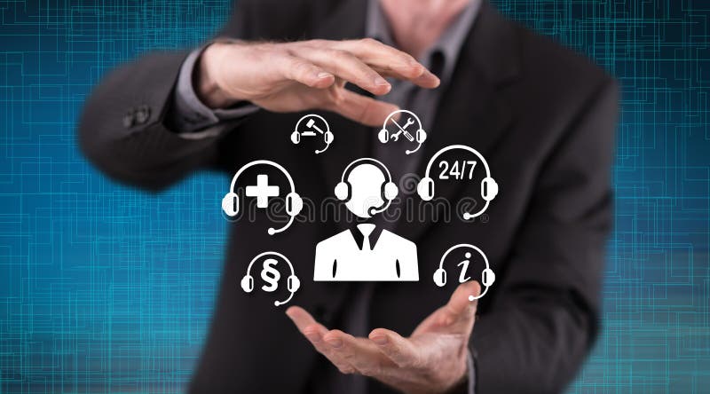 Concept of help desk stock image. Image of conversation - 182561517