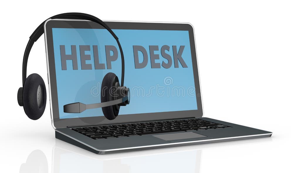 Concept of Help Desk Service Stock Illustration - Illustration of ...