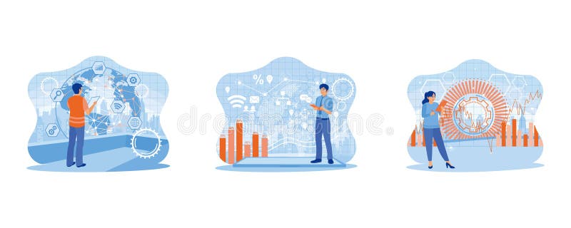 Concept of Hi Tech and Communication. High Technology and ...