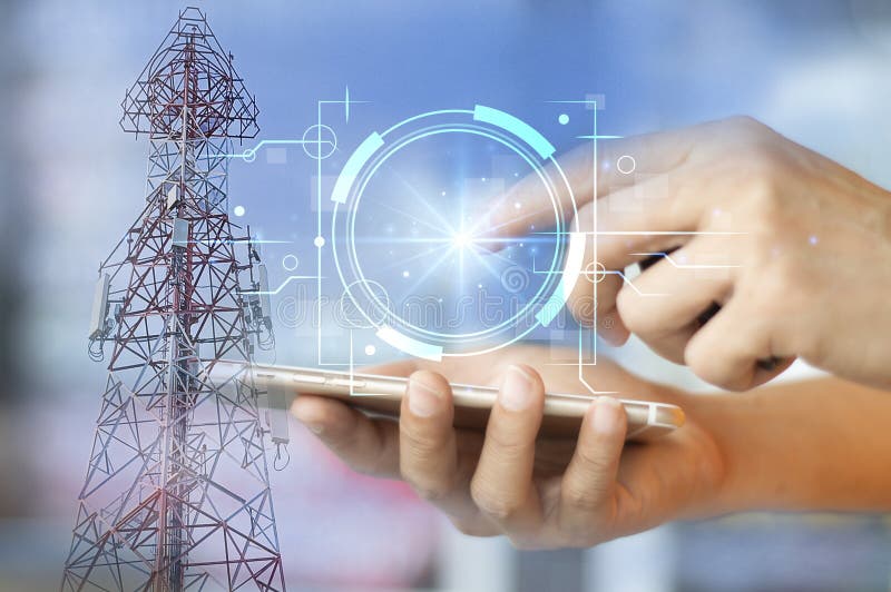 Concept of High-speed Communication, 5G and 6G Technology Stock Photo ...