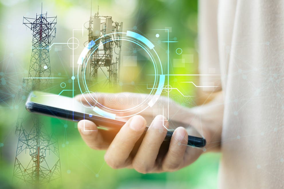 Concept of High-speed Communication, 5G and 6G Technology Stock Image ...