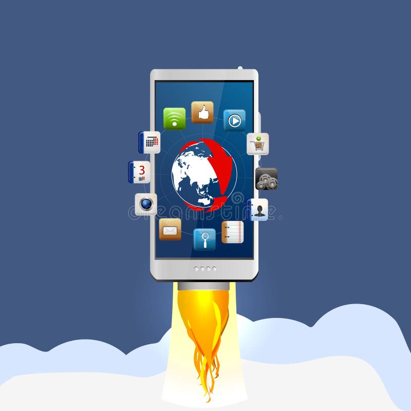 Concept of High Speed Internet Access Stock Illustration - Illustration ...