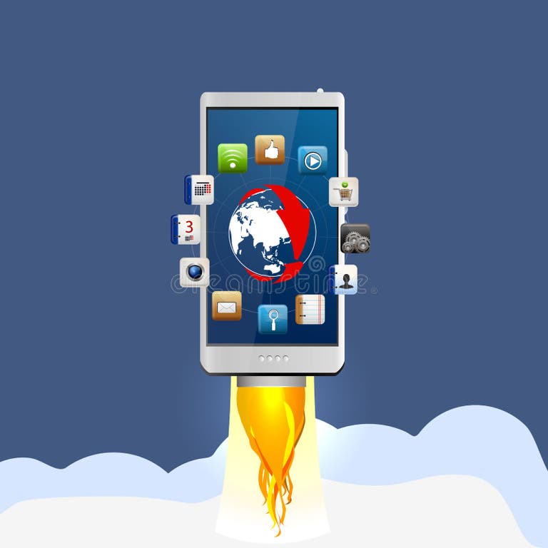 Concept of High Speed Internet Access Stock Illustration - Illustration ...