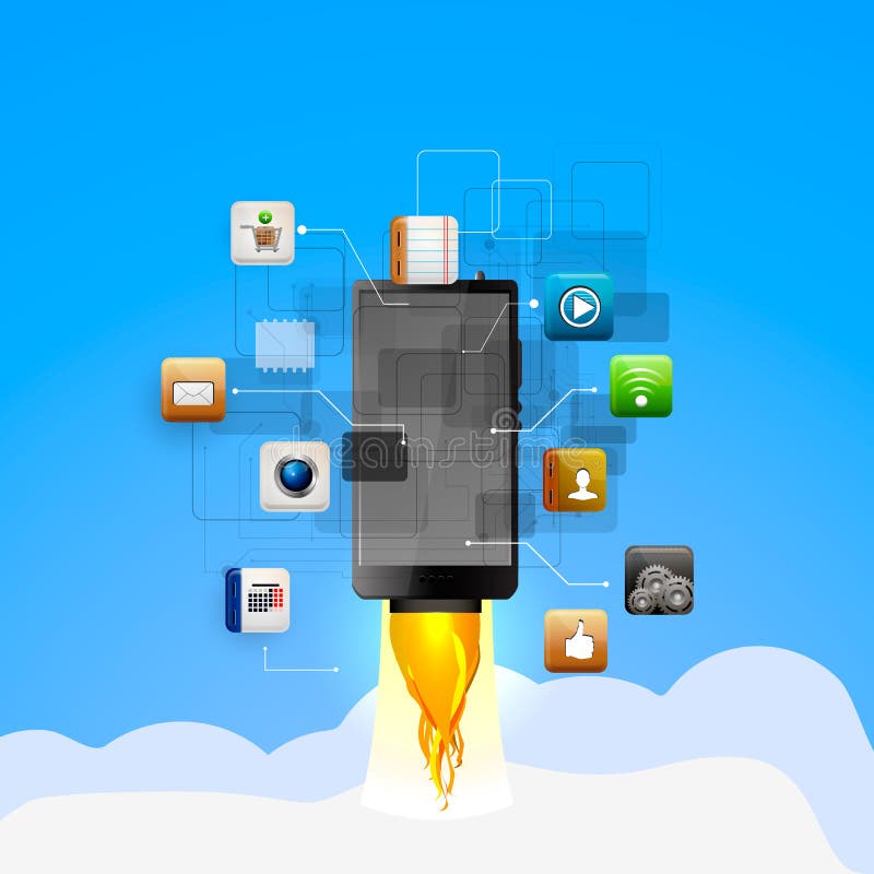 Concept of High Speed Internet Access Stock Illustration - Illustration ...