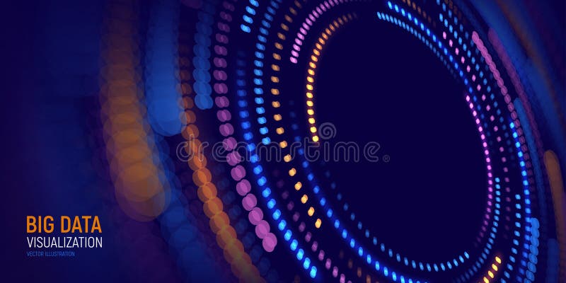 Concept of High Speed Particles of Data Stock Vector - Illustration of ...