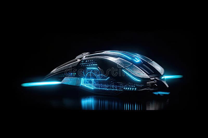 Concept High Technology Computer Gaming Mouse Illuminate Light Stock ...