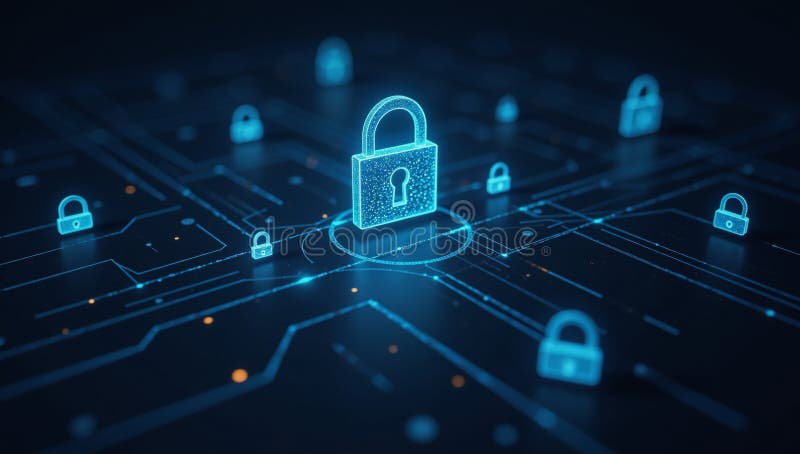 Hightech Digital Art Illustration Showcases an Abstract Encrypted ...