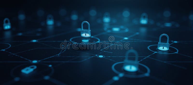 Hightech Digital Art Illustration Showcases an Abstract Encrypted ...