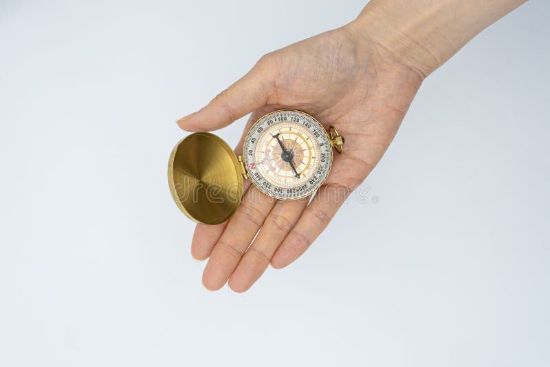 Concept of Holding a Compass Stock Photo - Image of nail, arrow: 275728080