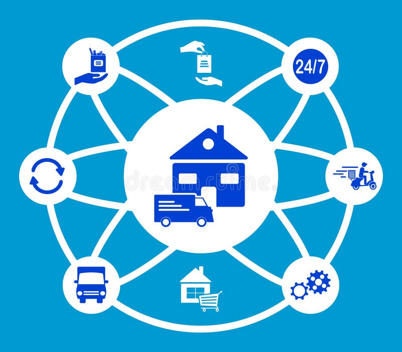 Concept of Home Coverage, Geometric Pattern Stock Illustration ...