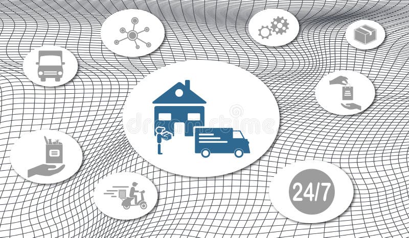 Concept of Home Coverage, Geometric Pattern Stock Illustration ...