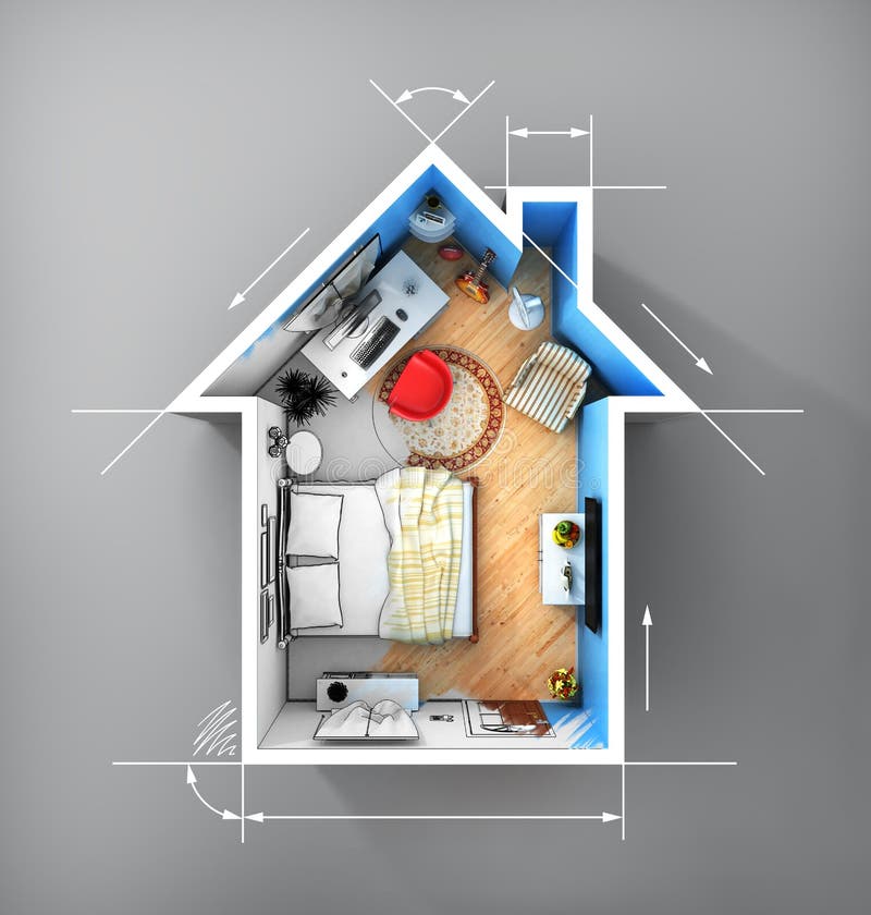 Concept of home. stock illustration. Illustration of architecture ...