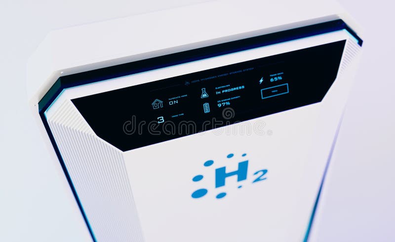 Concept of Home Hydrogen Unit for Renewable Energy Storage. Stock ...