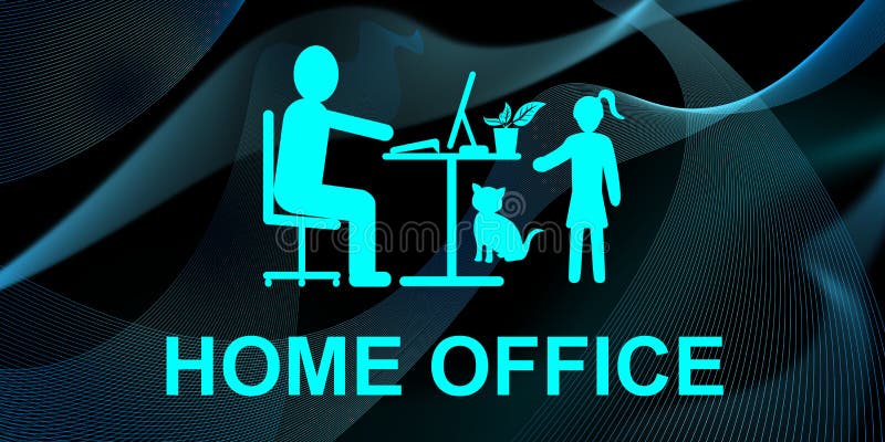 Concept of home office stock illustration. Illustration of connection ...