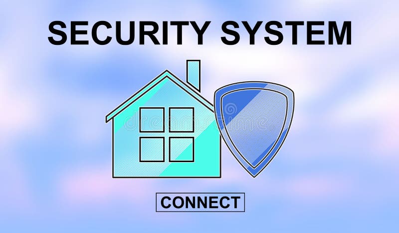 Concept of Home Security System Stock Illustration - Illustration of ...