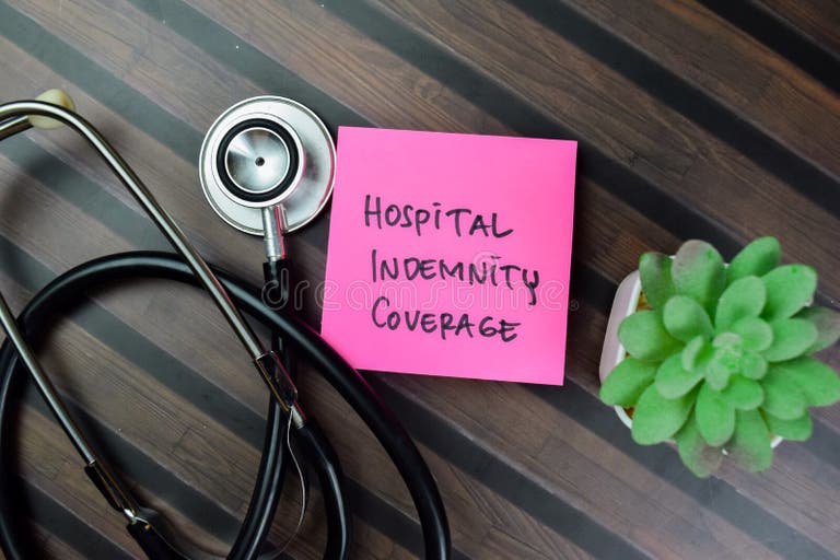 Concept of Hospital Indemnity Coverage Write on Sticky Notes Isolated ...