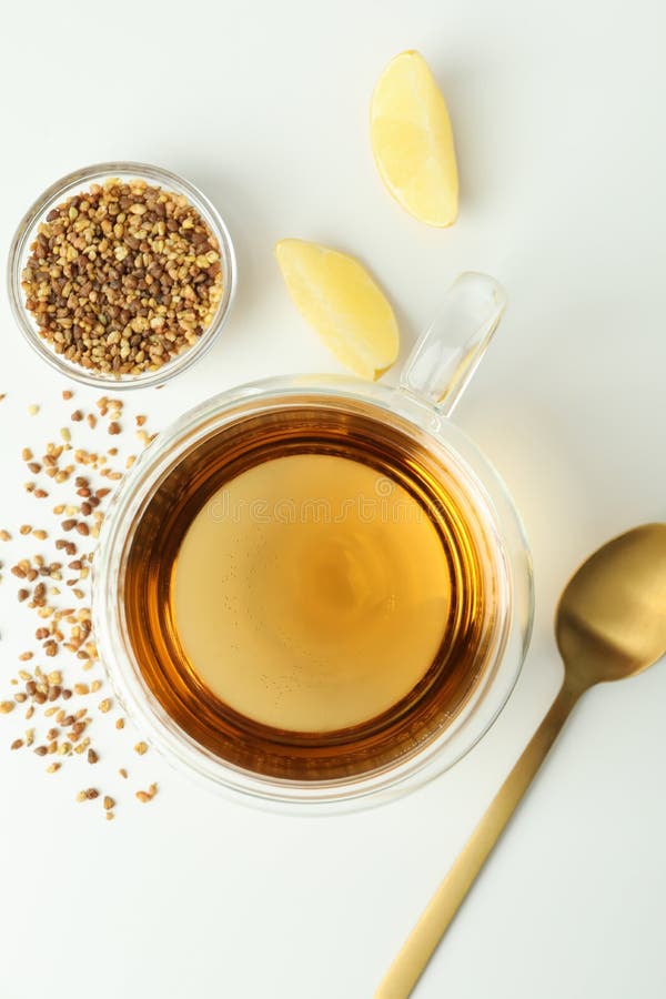 Concept of Hot Drink with Buckwheat Tea, Top View Stock Photo - Image ...
