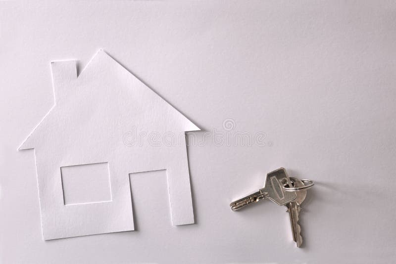 Concept of House in Paper with Keys Top Stock Photo - Image of dream ...