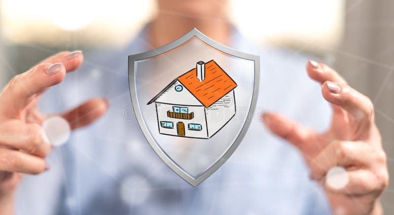 Concept of House Protection Stock Photo - Image of secure, concept ...
