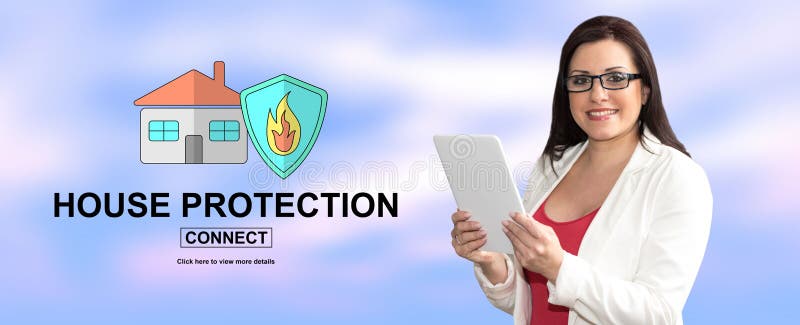 Concept of House Protection Stock Image - Image of application, symbol ...