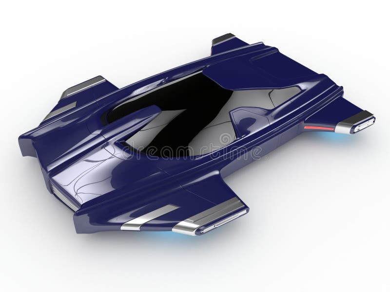 Concept Hover Car H3 Car Technology Stock Illustration - Illustration ...