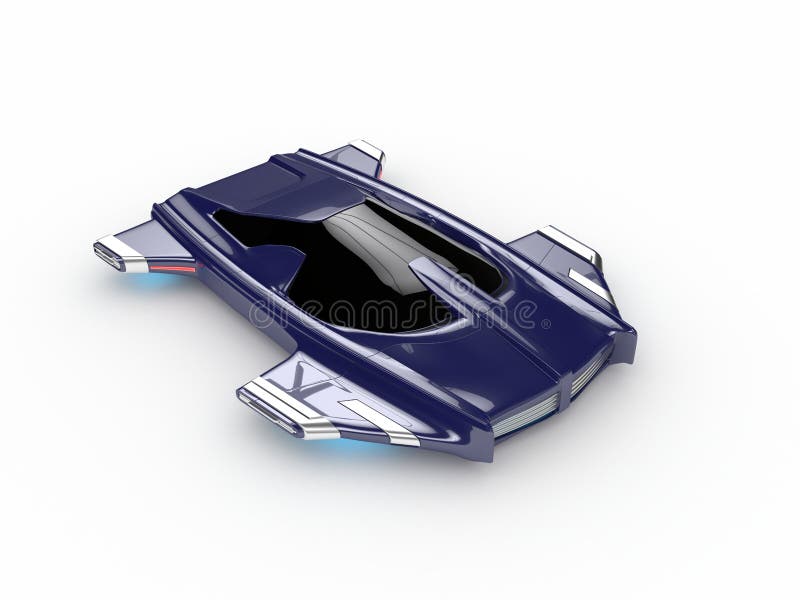 Concept Hover Car H3 Car Technology Stock Illustration - Illustration ...