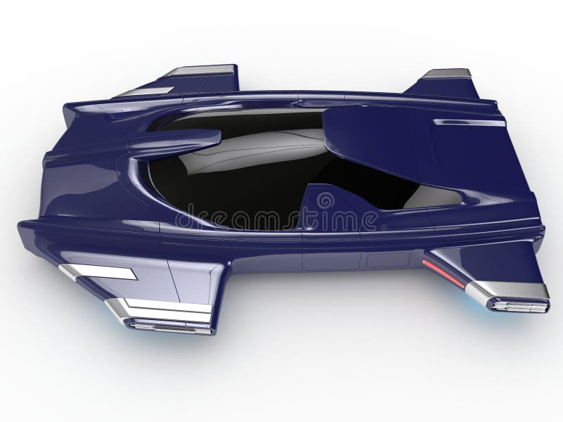 Concept Hover Car H3 Car Technology Stock Illustration - Illustration ...